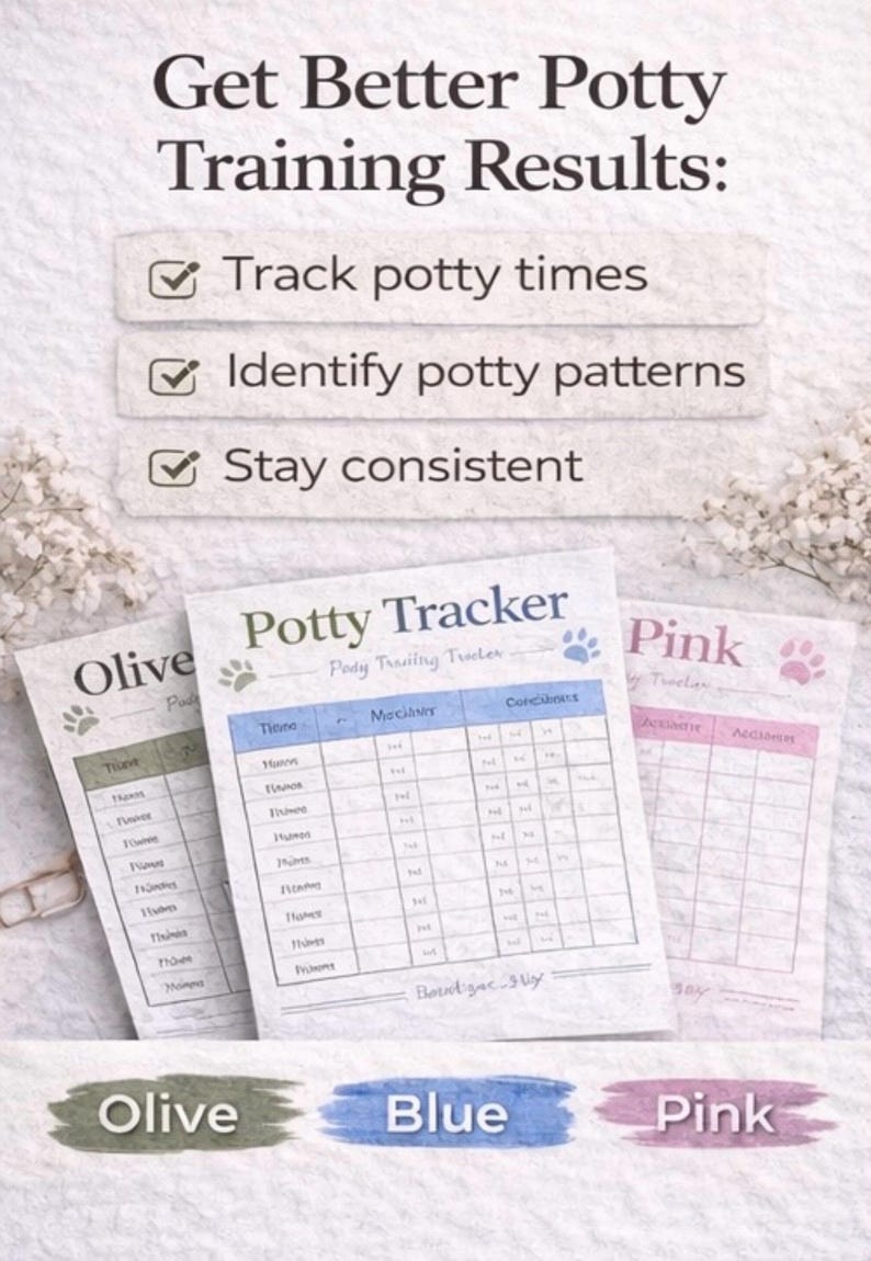 Puppy Potty Training Tracker Printable, Dog Potty Log, House Training ...