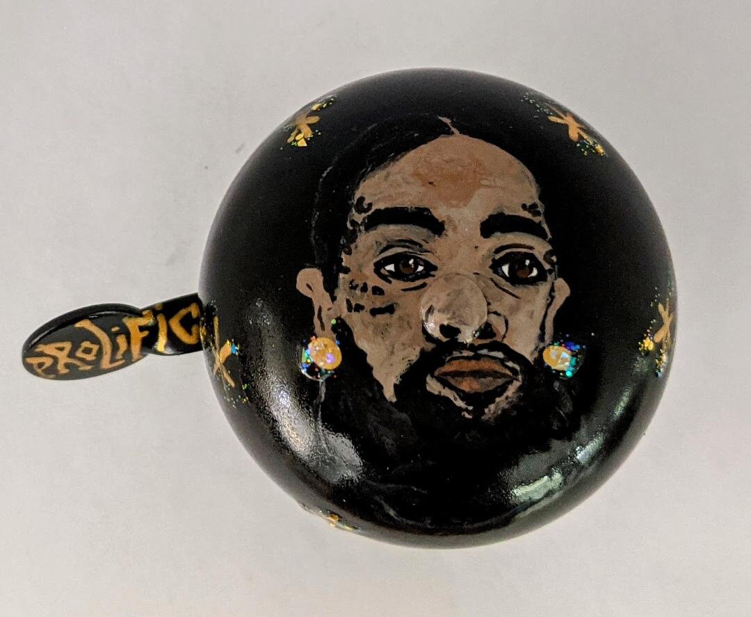 Nipsey Hussle, Rapper, Painted Bike Bell, Crip Rapper, Bicycle Bell ...