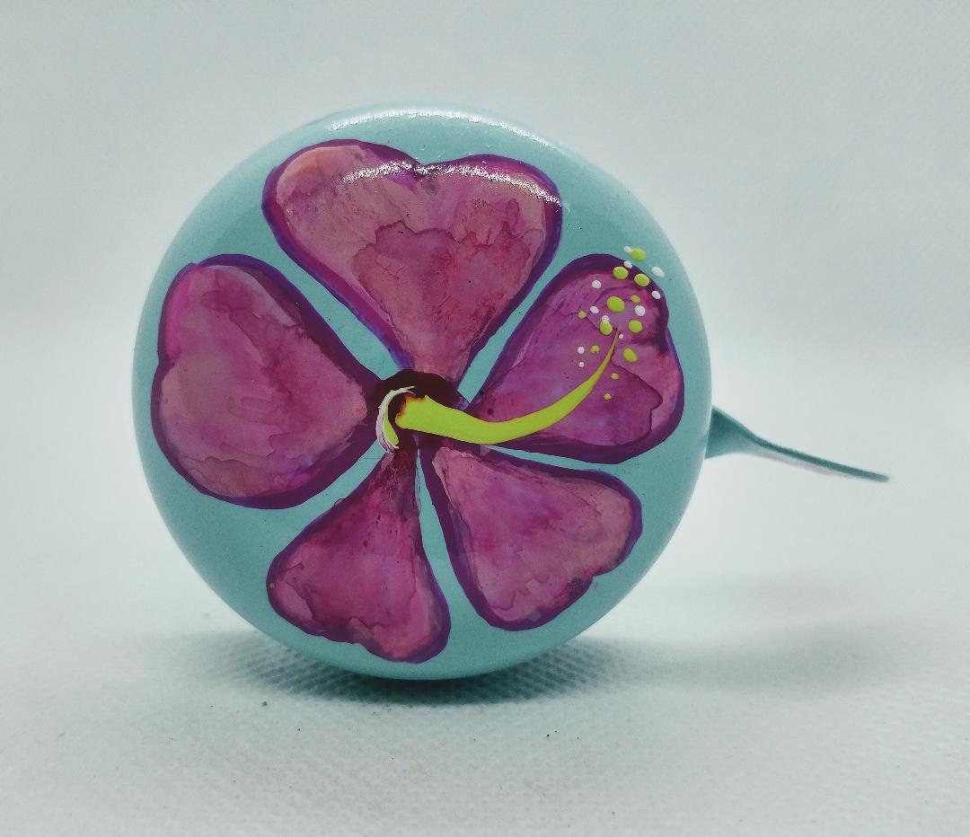 Hibiscus, Painted Bike Bell, Pink Hibiscus, Hawaiian Flowers, Tropical ...