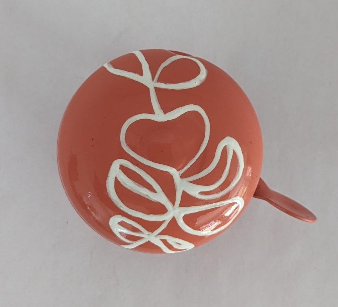 Bicycle Bell, Painted Bike Bell, Floral Painting, Modern Art, Abstract ...
