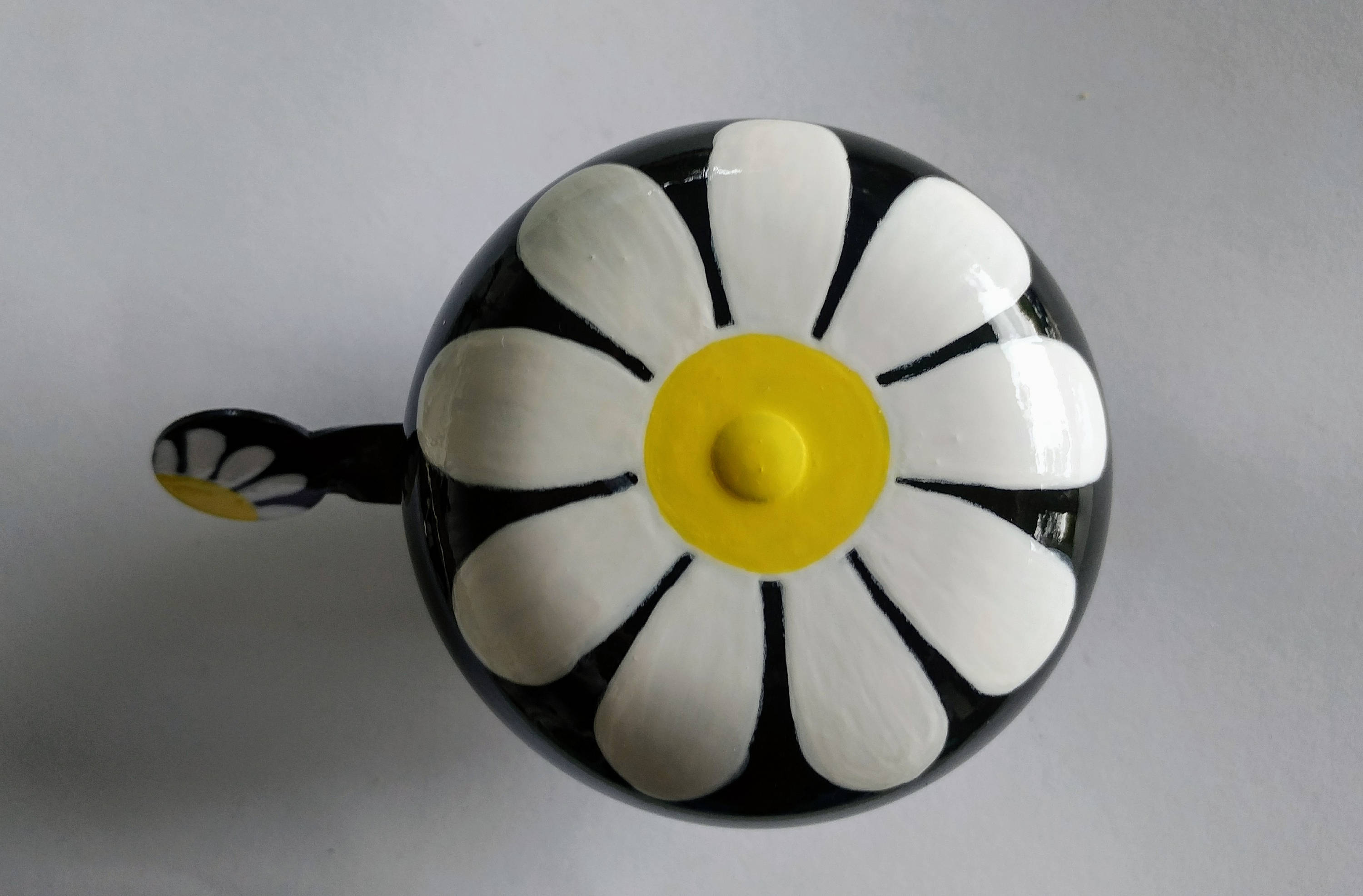 Daisy flower painting painted bicycle bells bicycle | Etsy