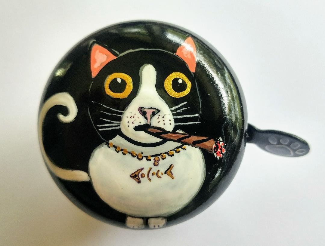 Tuxedo Cat, Bicycle Bell, Cannabis Smoking, Marijuana Blunt, Custom Bicycle Accessories ...