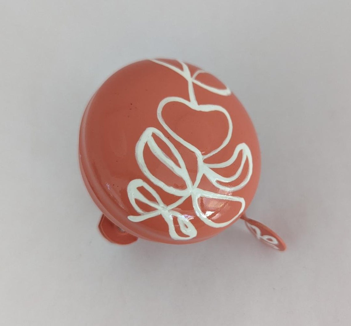 Bicycle Bell, Painted Bike Bell, Floral Painting, Modern Art, Abstract ...