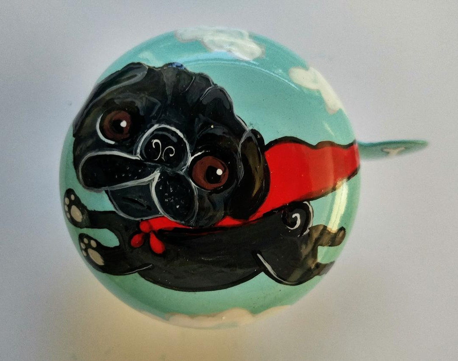 Dog Pug Art, Black Pug, Bicycle Bell, Flying Dog, Pug Dog, Bike ...