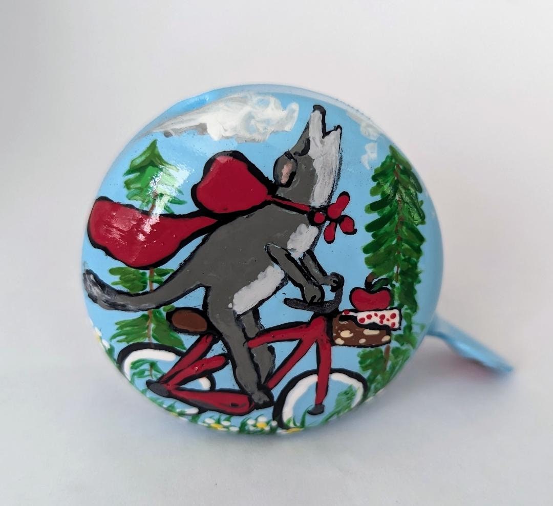 Little Red Riding Hood, Bike Bell, Painted Bike Bell, Bicycle Bell ...