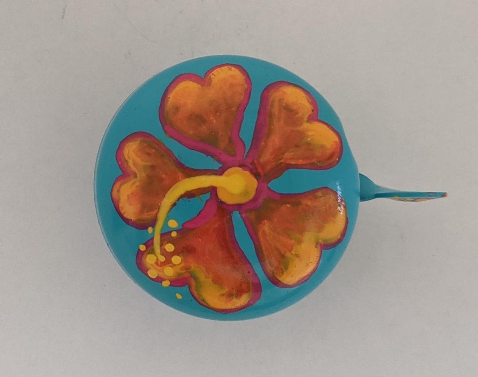Hibiscus, Painted Bike Bell,orange Hibiscus, Hawaiian Flowers, Tropical ...