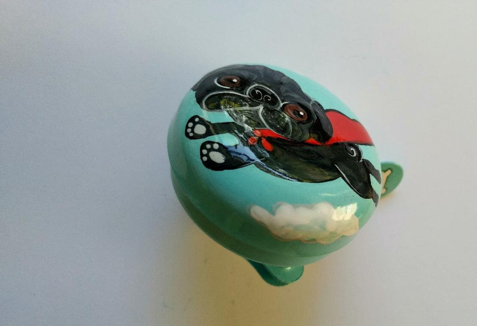 Dog Pug Art, Black Pug, Bicycle Bell, Flying Dog, Pug Dog, Bike ...