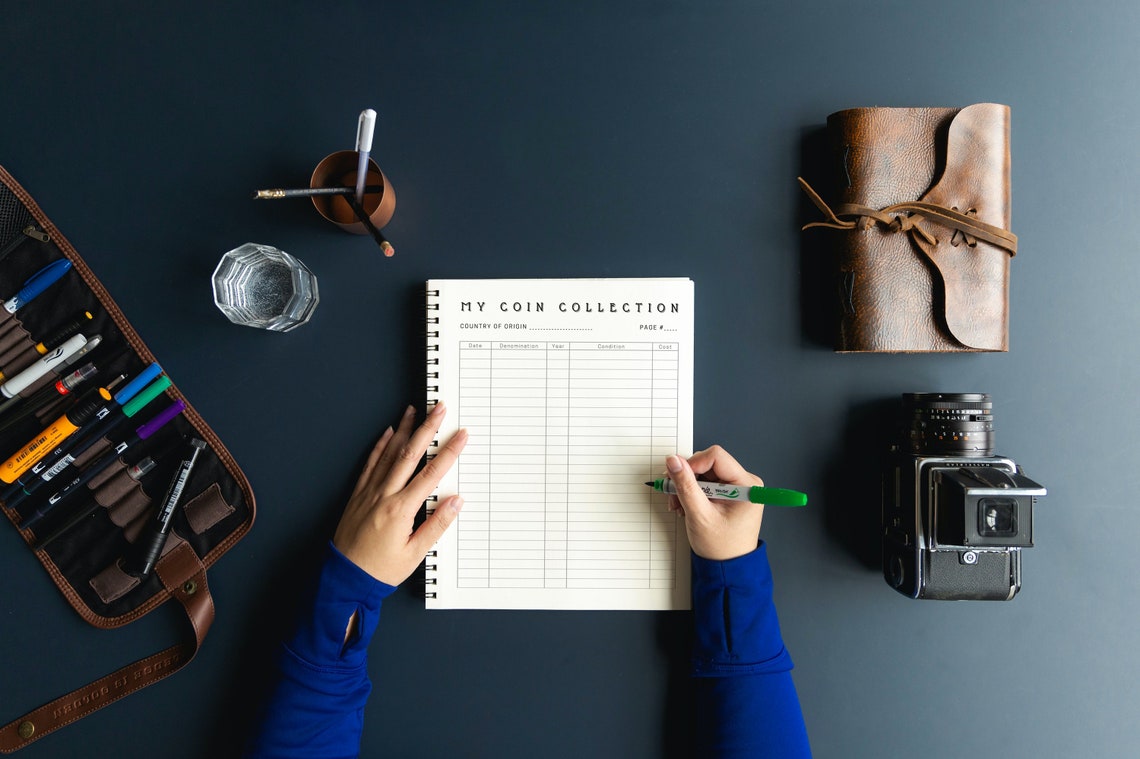 Coin Collection Log Inventory Sheet by Country of Origin Printable A4 ...