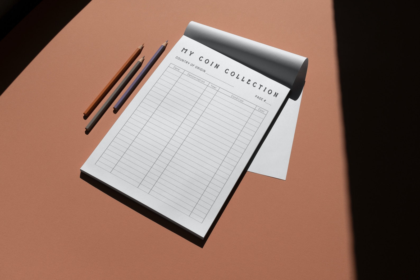 Coin Collection Log Inventory Sheet by Country of Origin Printable A4 ...