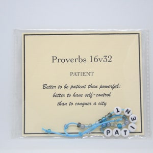 Bible Verse Bracelets PATIENT Psalm 27v14 or Proverbs 16v32 - Etsy