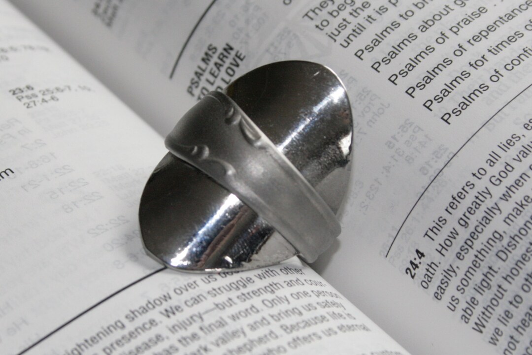 Large Finger Armour Ring Made From Old Spoon UK Z1 US 13 - Etsy