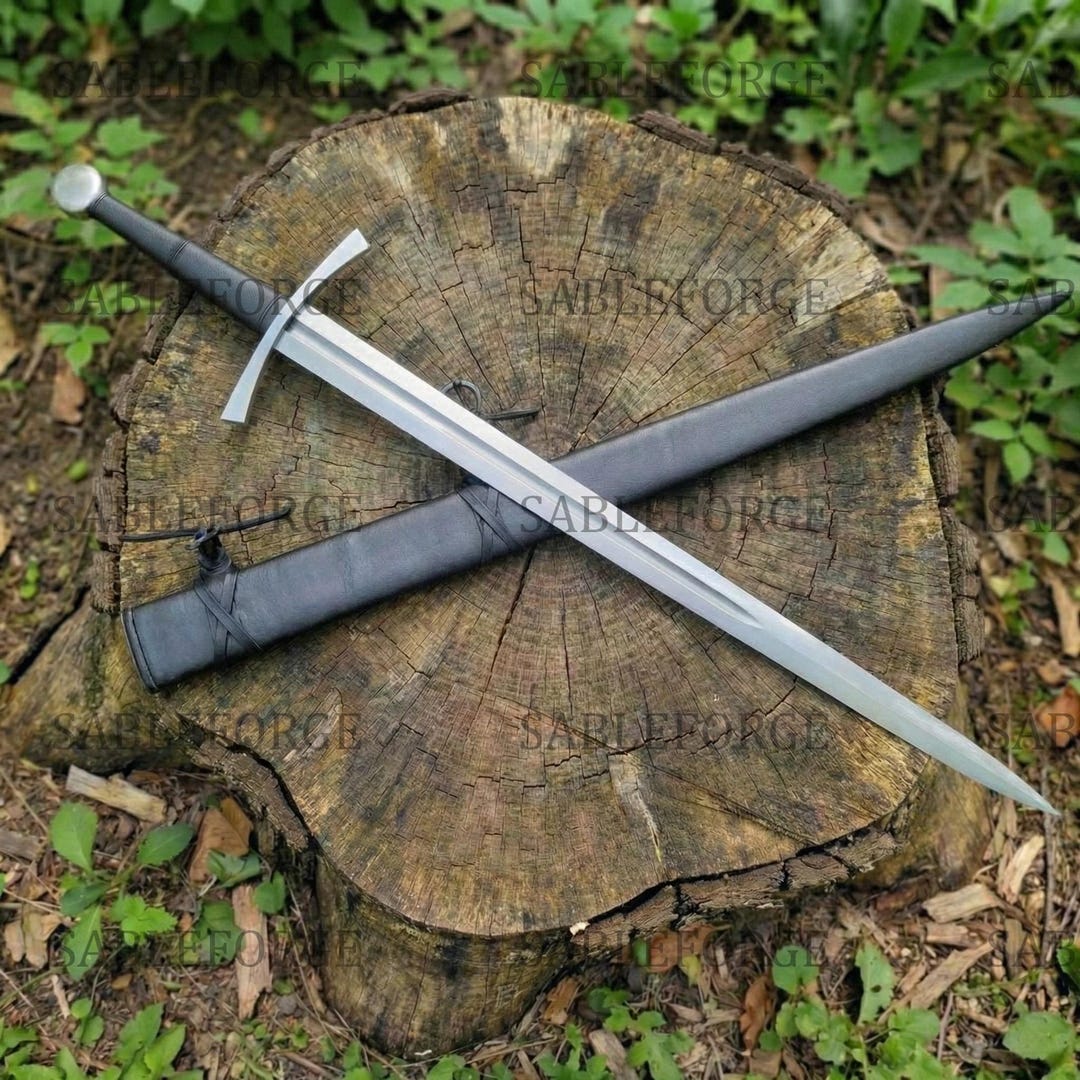 Hand Forged Medieval Arming Sword – High Carbon Steel Knight Replica W ...