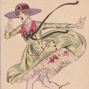 Artist Postcard Xavier Sager Art Deco 1910s // April Showers, Caught in ...