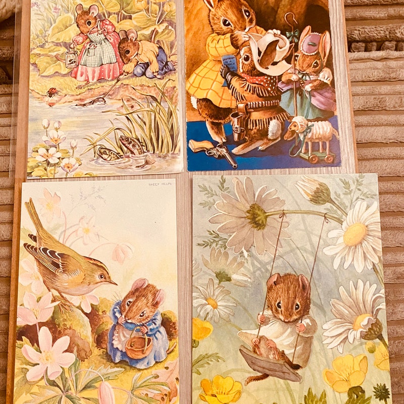 Rabbit Postcard - Etsy