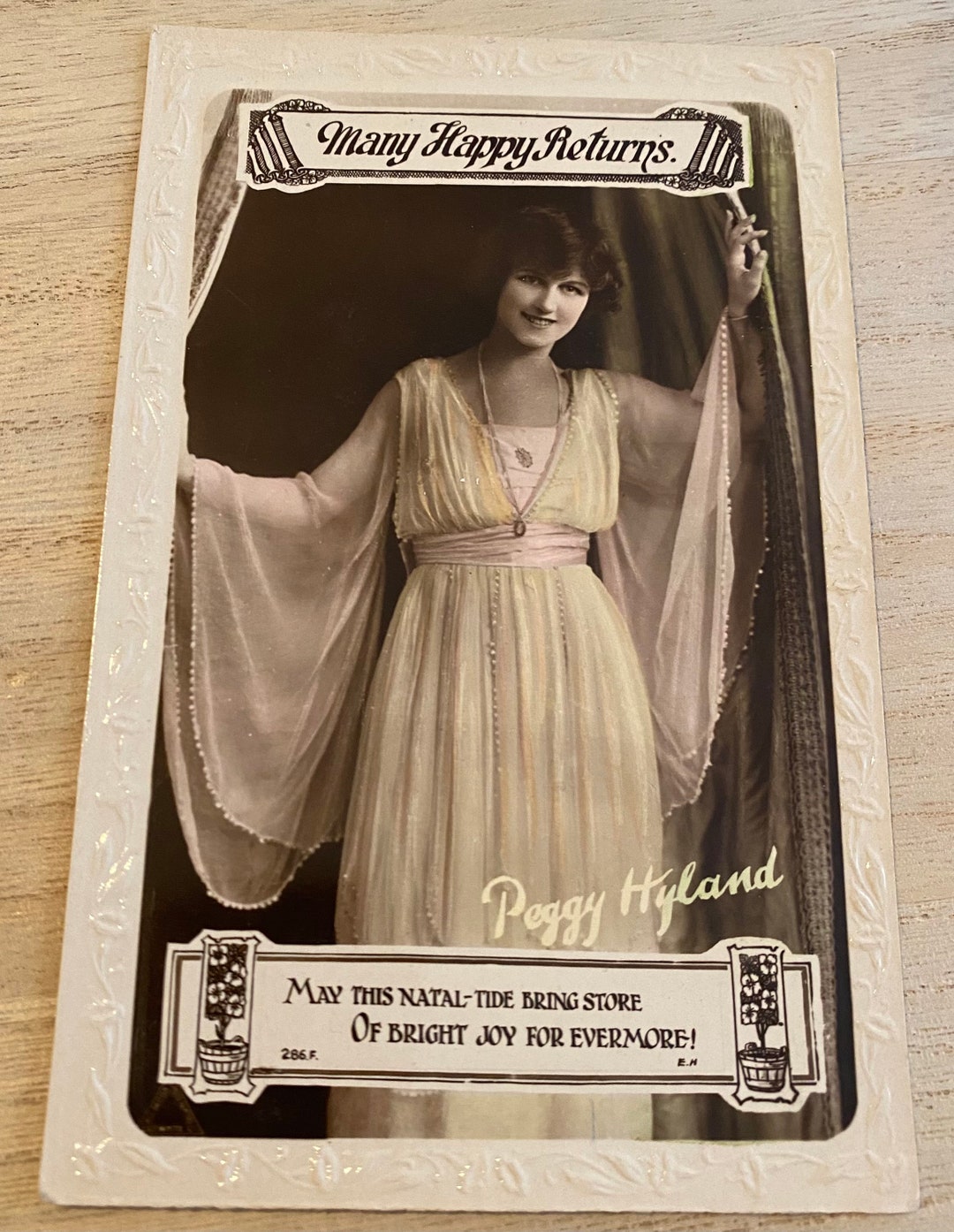 Silent Film Star Postcard, Peggy Hyland Sent 1920 Antique Postcard ...
