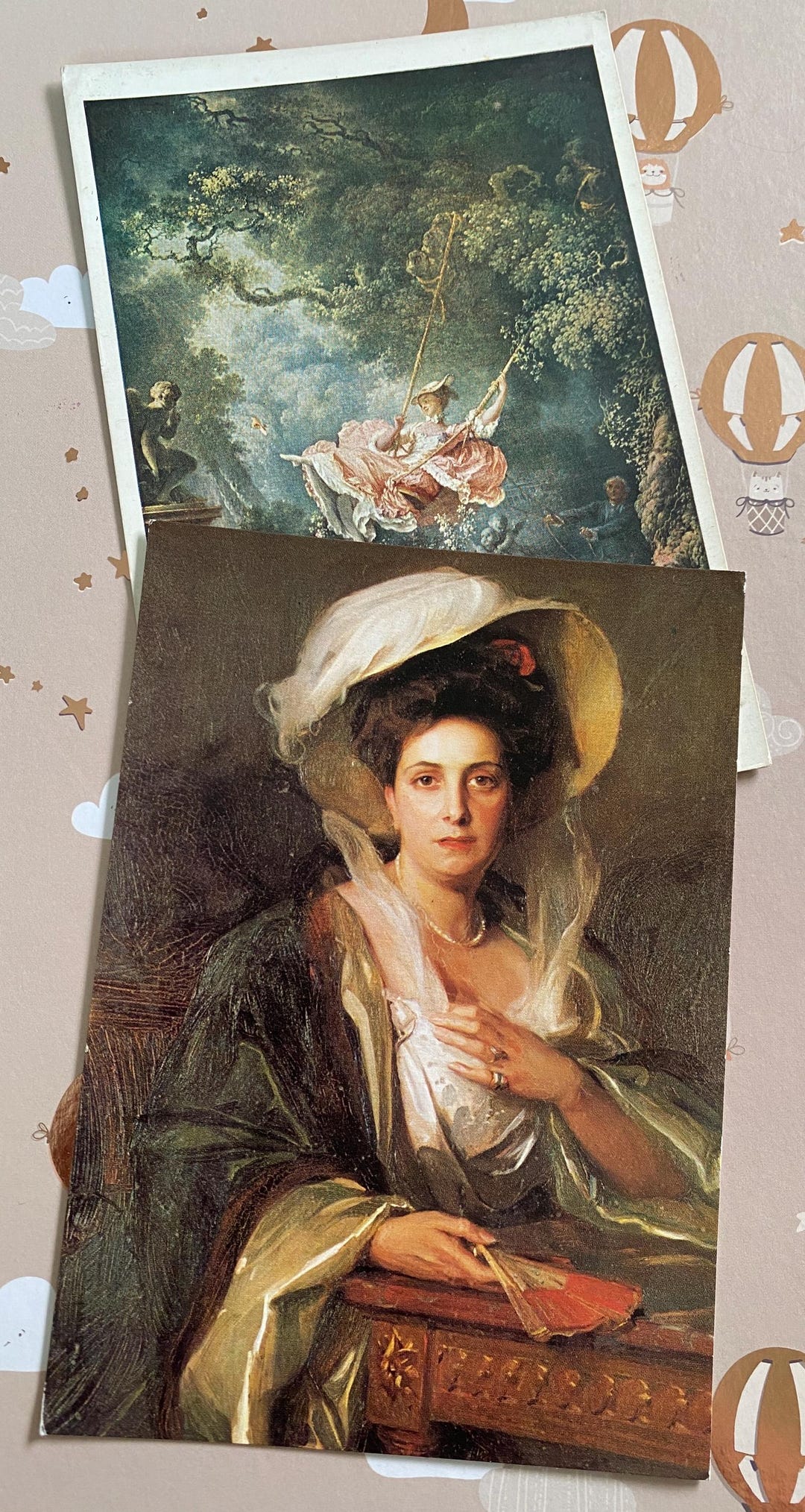 Two Art Postcards, Fragonard the Swing, the Wallace Collection London ...