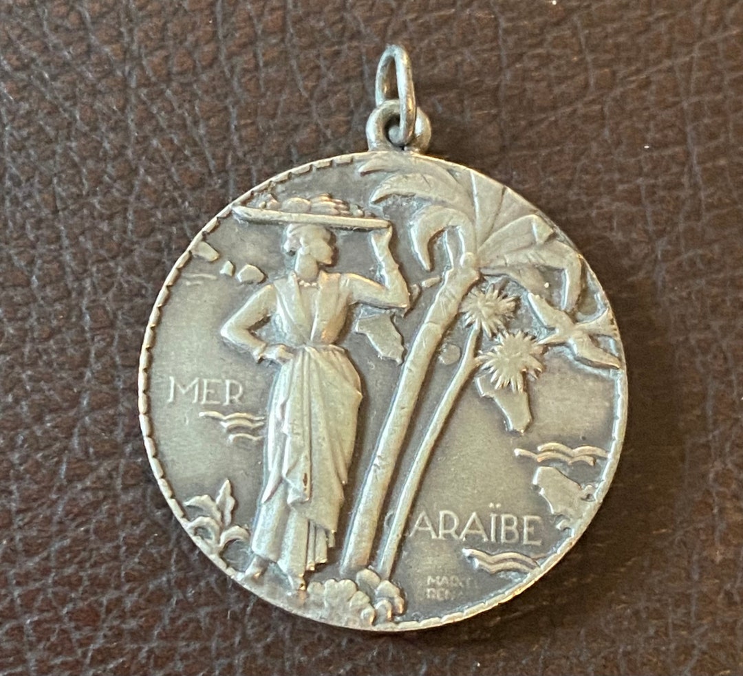 French Art Deco Silver Alloy Medal, Compagnie Générale Transatlantique ...
