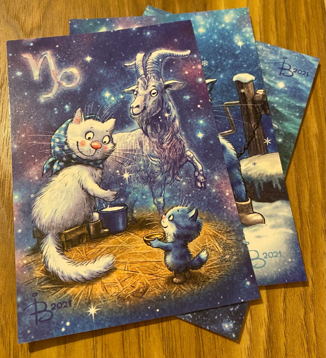 Artisan Blue Cat Postcards: Zodiac Signs. Choose One or More, Overages ...
