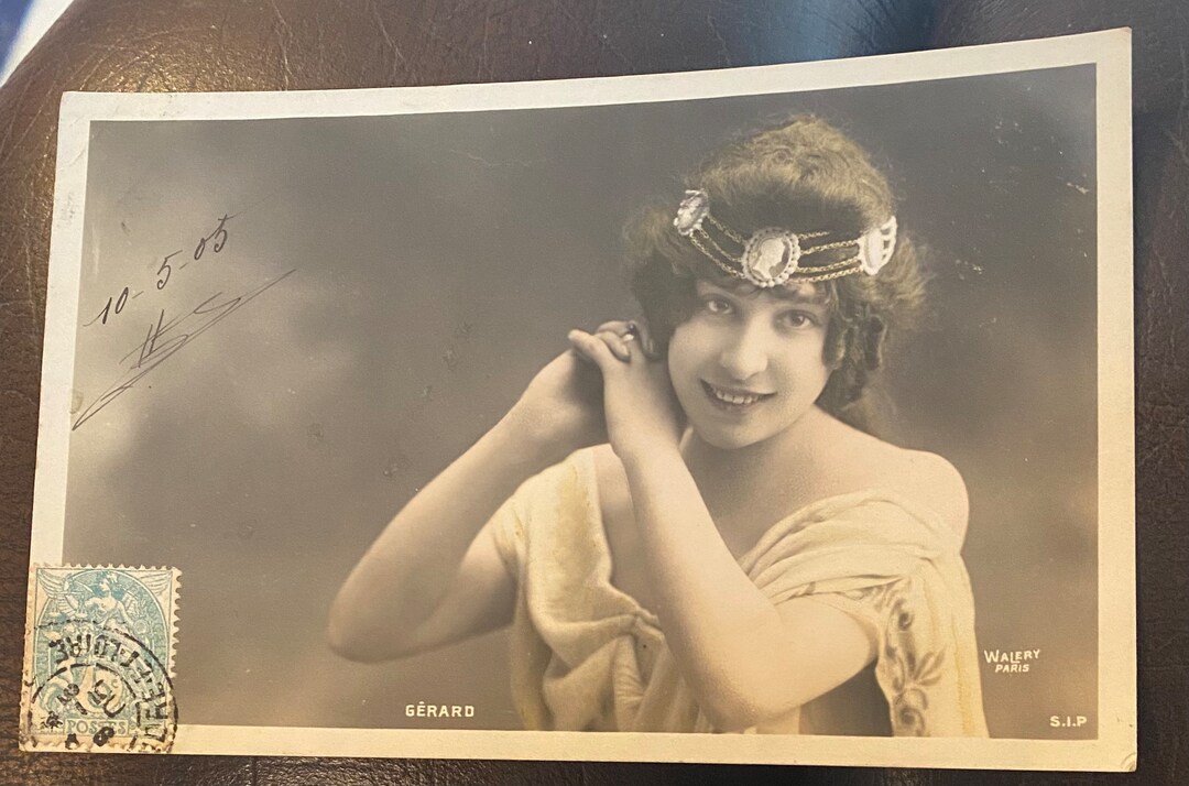 BEAUTIFUL French Actress Dress and Hair Piece Postcard Gérard, Walery ...