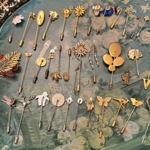 Stick Pins Hat Pins Flowers Rose Quartz Butterfly Mid - Etsy