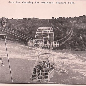 Niagara Falls Postcard, Cable Car Crossing the Whirlpool, Antique 1920s ...