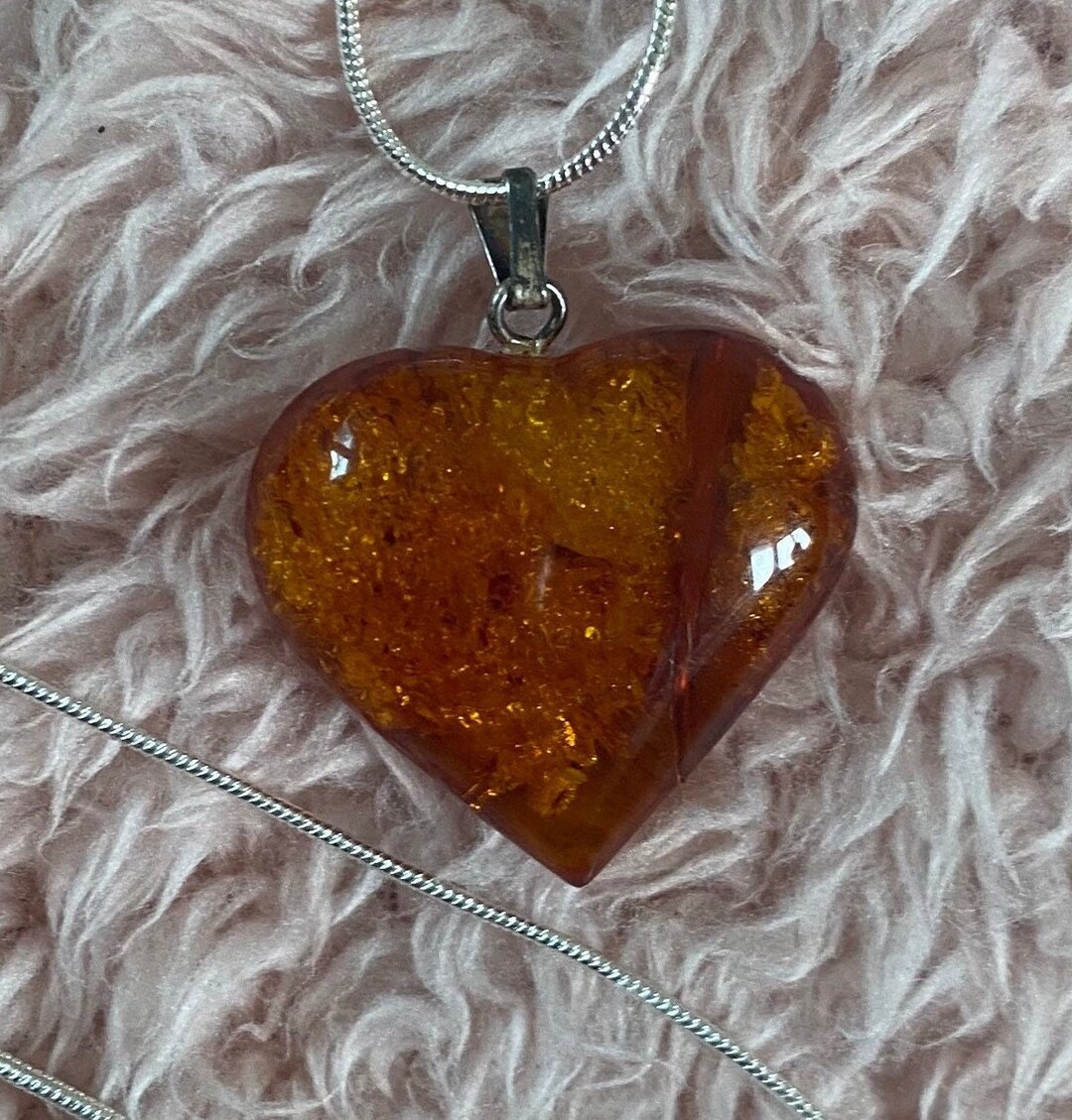 Topaz Lucite Pendant Necklace, Vintage Jewelry 1970s - Etsy