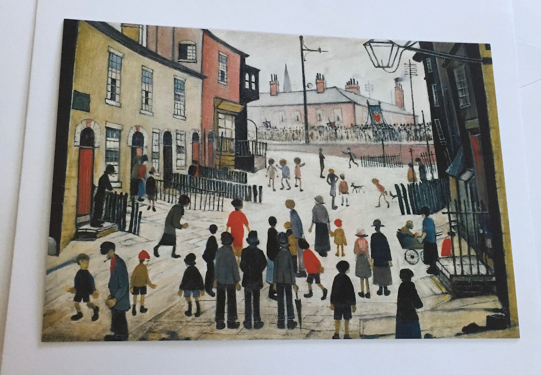 LS Lowry, Matchstick Men, British Artist Postcard, Detail of A ...