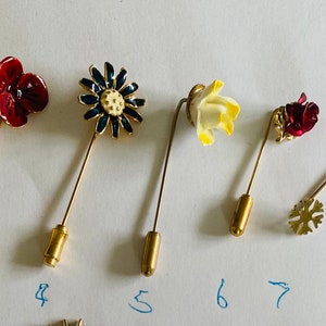Stick Pins Hat Pins Flowers Rose Quartz Butterfly Mid - Etsy