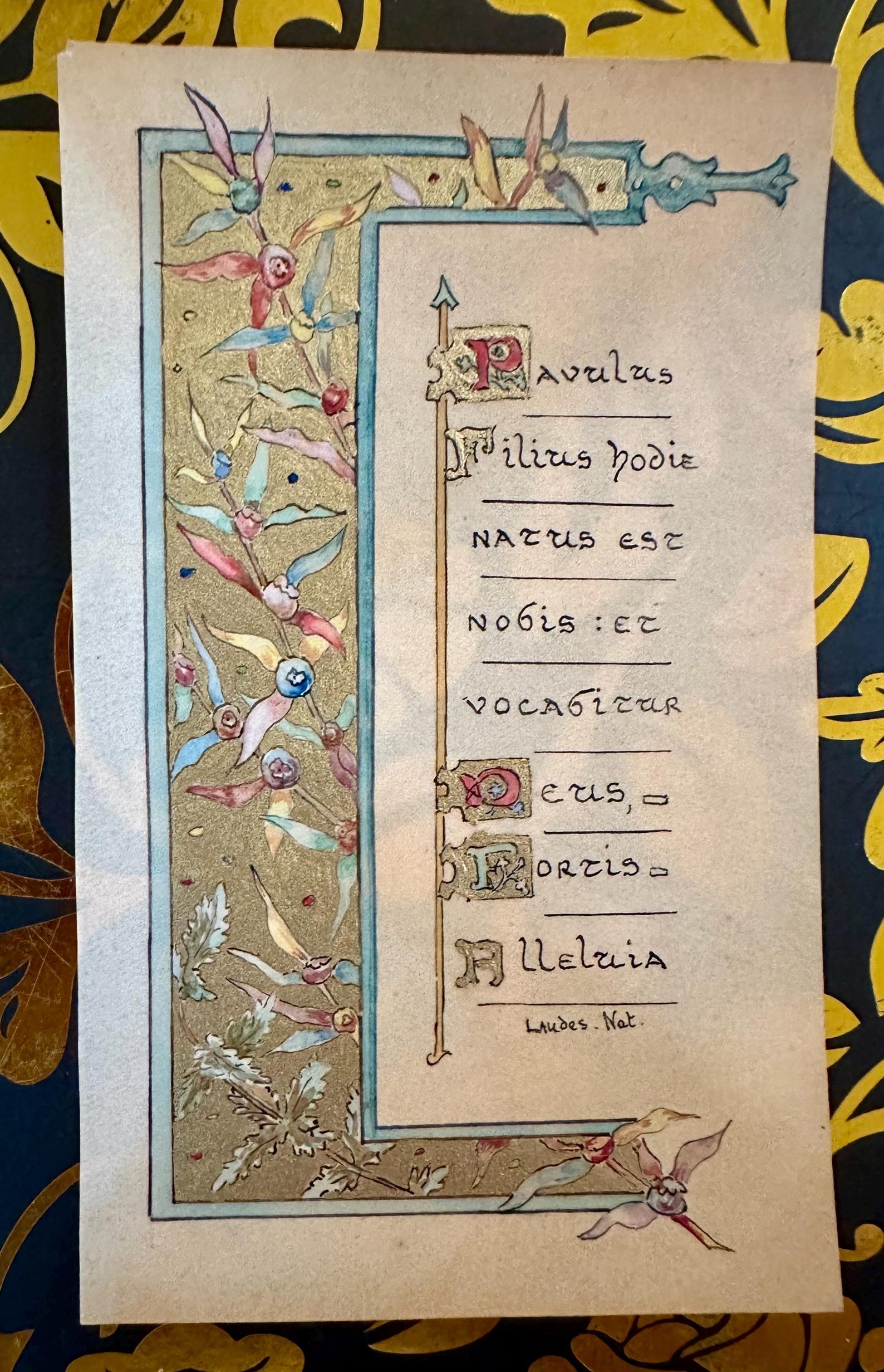 Vellum Manuscript Page, Latin Gloria in Excelsis Hymn, Book of Hours - Etsy