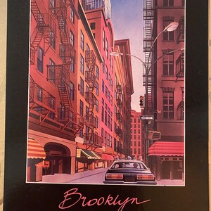 Brooklyn New York Postcard, Cityscape Publicity Athena 1980s, Vintage ...