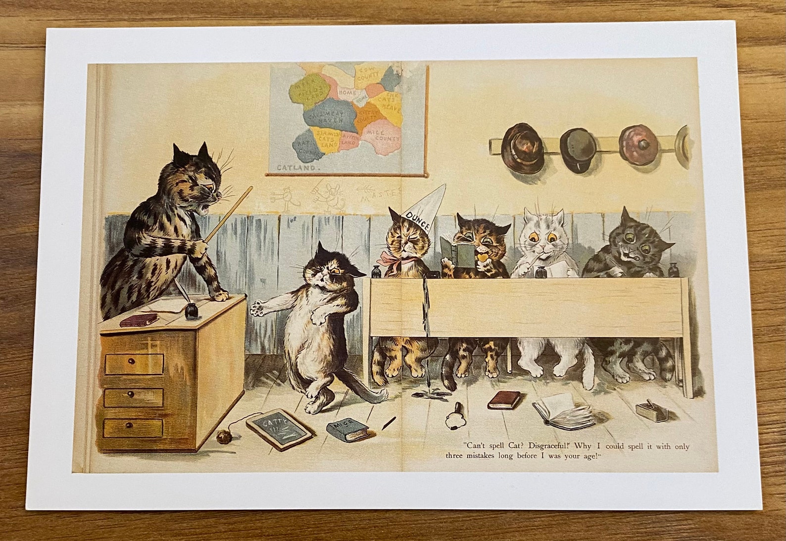 Anthropomorphic Cats, Artist Louis Wain, Vintage Repro Postcards Late ...