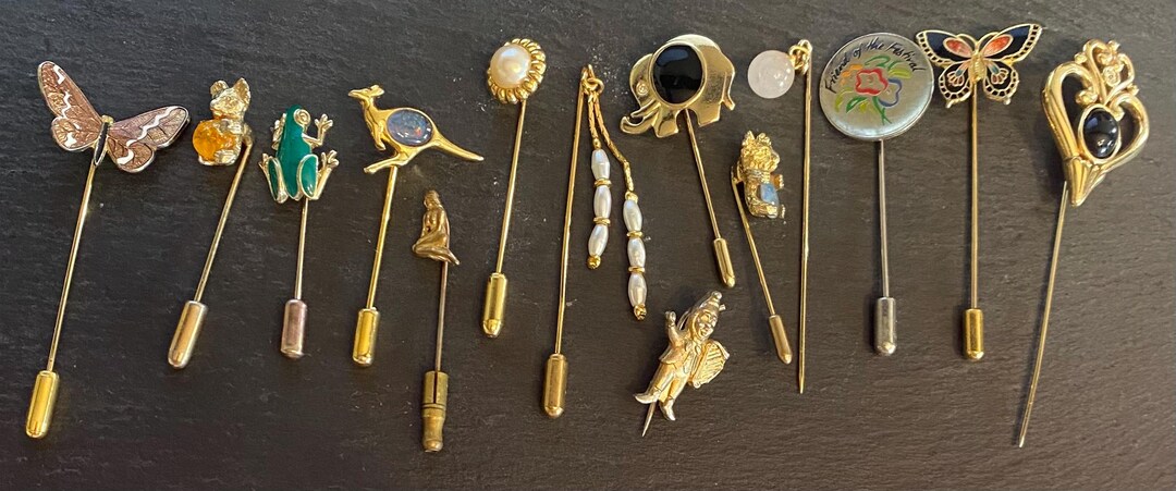 Stick Pins, Hat Pins, Lapel Pins, Pearl, Koala, Kangaroo, Frog, Mermaid ...
