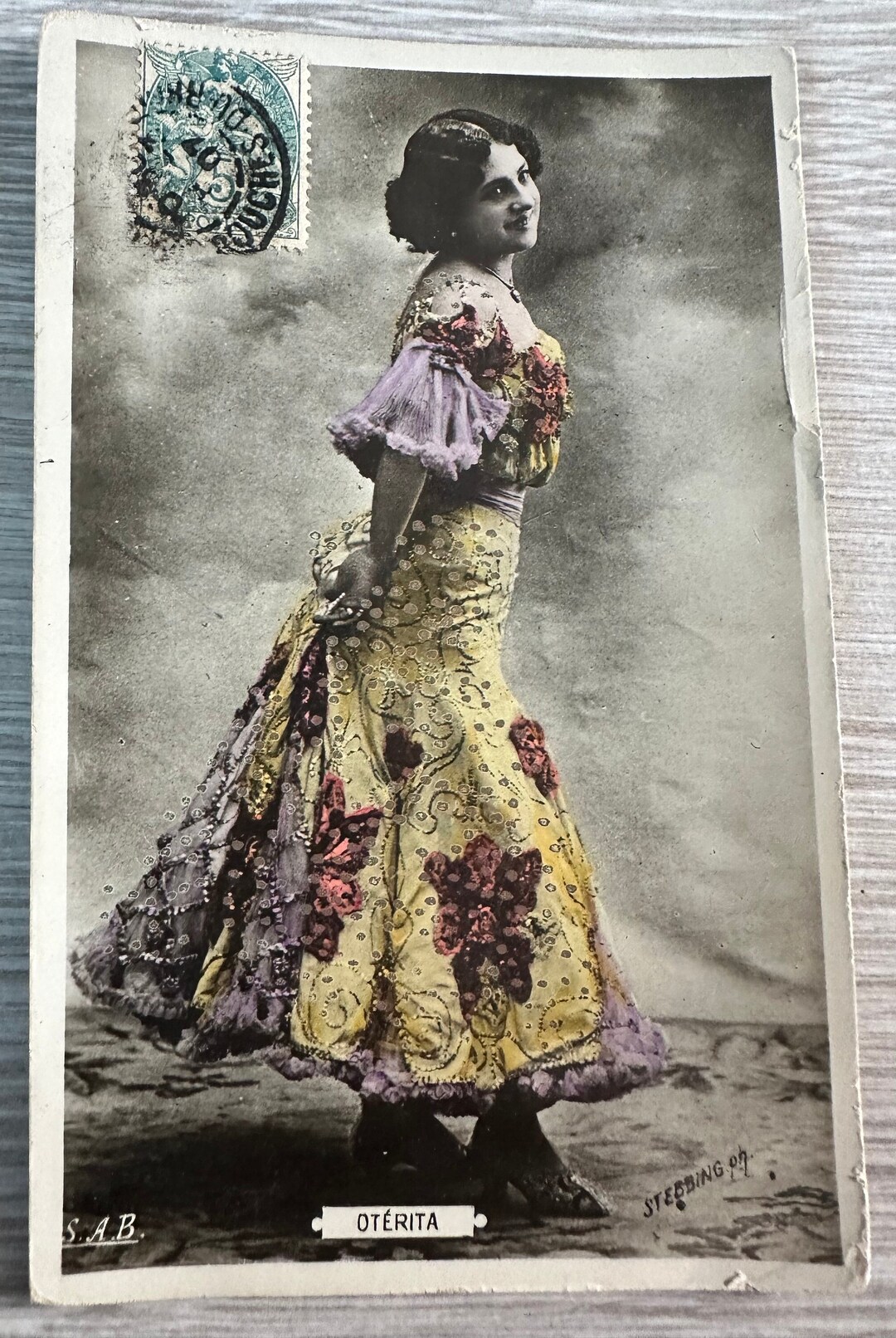 French Theatre Postcard, Actress Oterita, Glamorous Dress, Paris ...