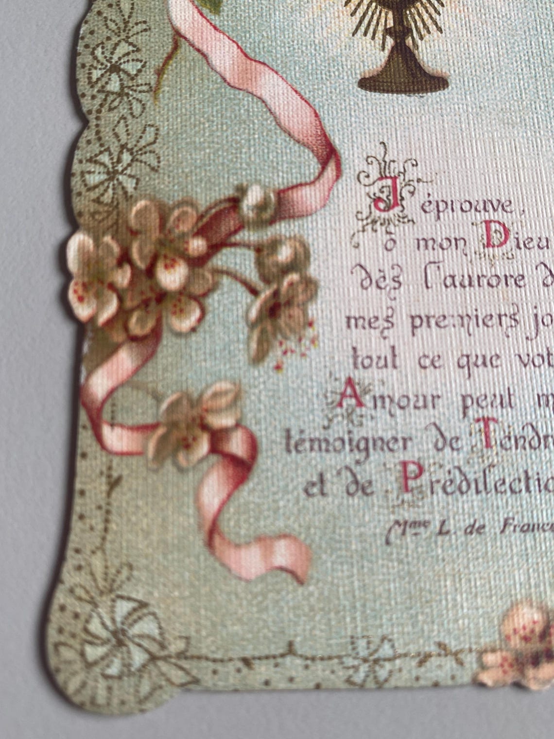 Die Cut Religious Prayer Card, Holy Communion, the Eucharist - Etsy