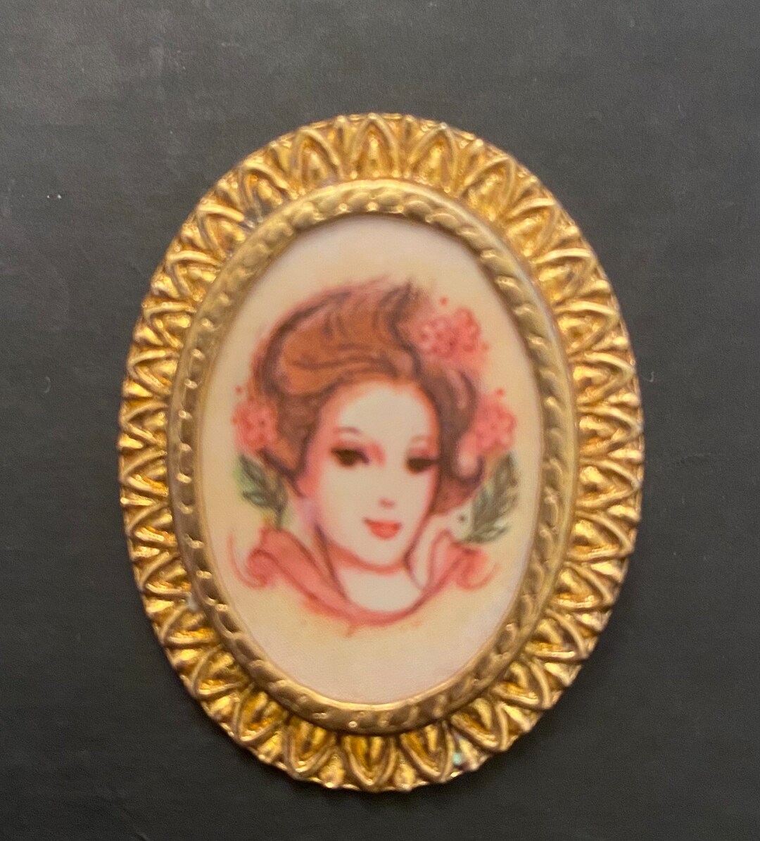 Victorian Revival, Portrait Brooch Lady Hairstyle Fashion // Vintage ...