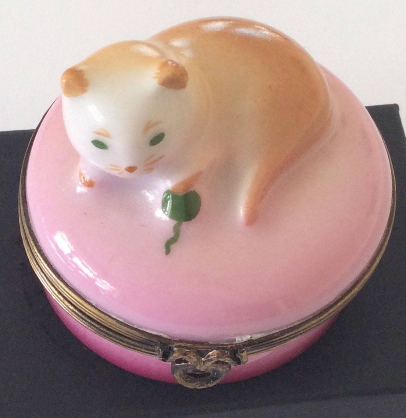 リモージュボックスBOX・キャット猫シリーズ⑥Limoges未使用品 リモージュボックスBOX・キャット猫シリーズ⑥Limoges未使用品