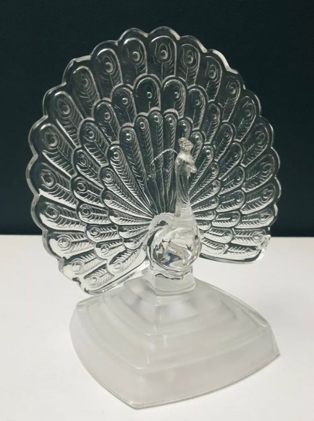 Crystal Darques, Peacock, Molded Glass, Made in France - Etsy