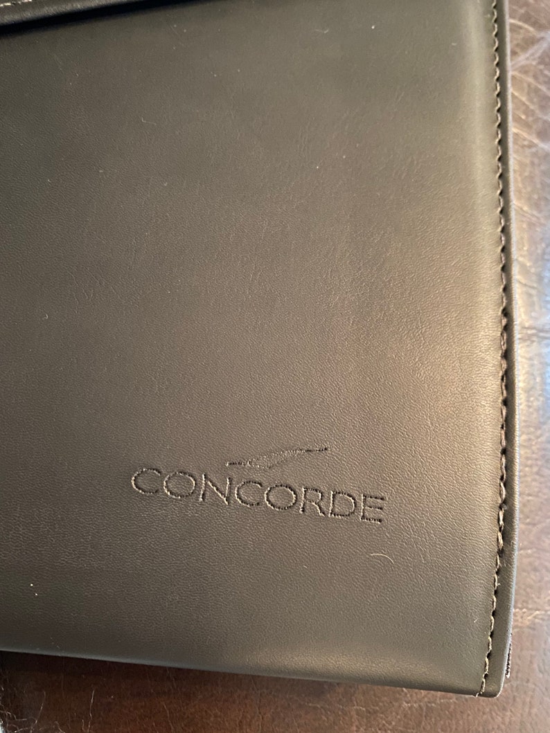 Concorde Flight Memorabilia, Black Leatherette Full Folder, Duty Free ...
