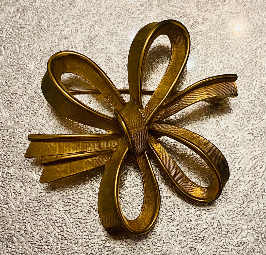 MONET Bow Brooch // Vintage Designer Jewellery 1960s - Etsy
