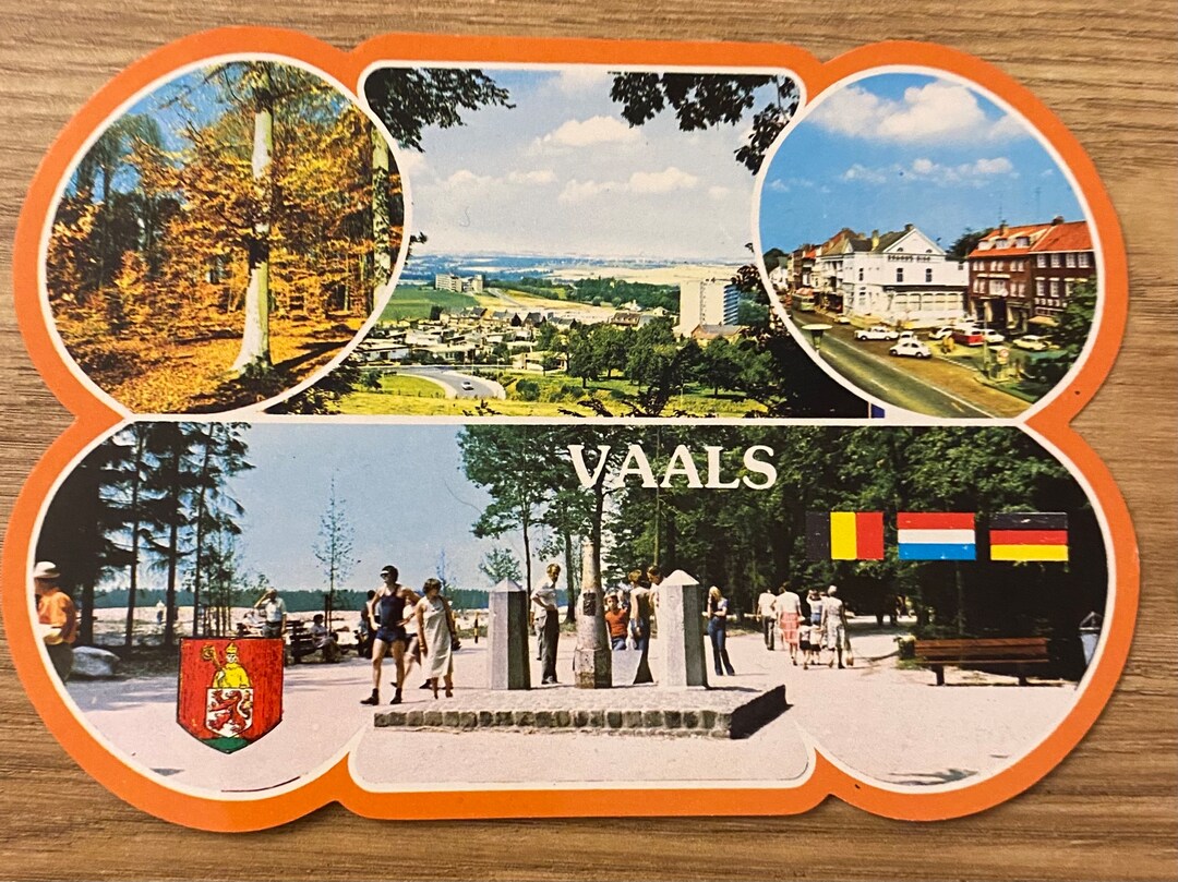Shaped Postcard Netherlands, Dutch City Vaals, Drielandenpunt Unwritten ...