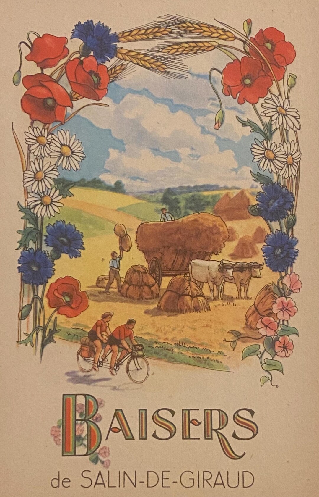 Southern France Souvenir Kisses Postcard, 1920s Salin-de-giraud ...