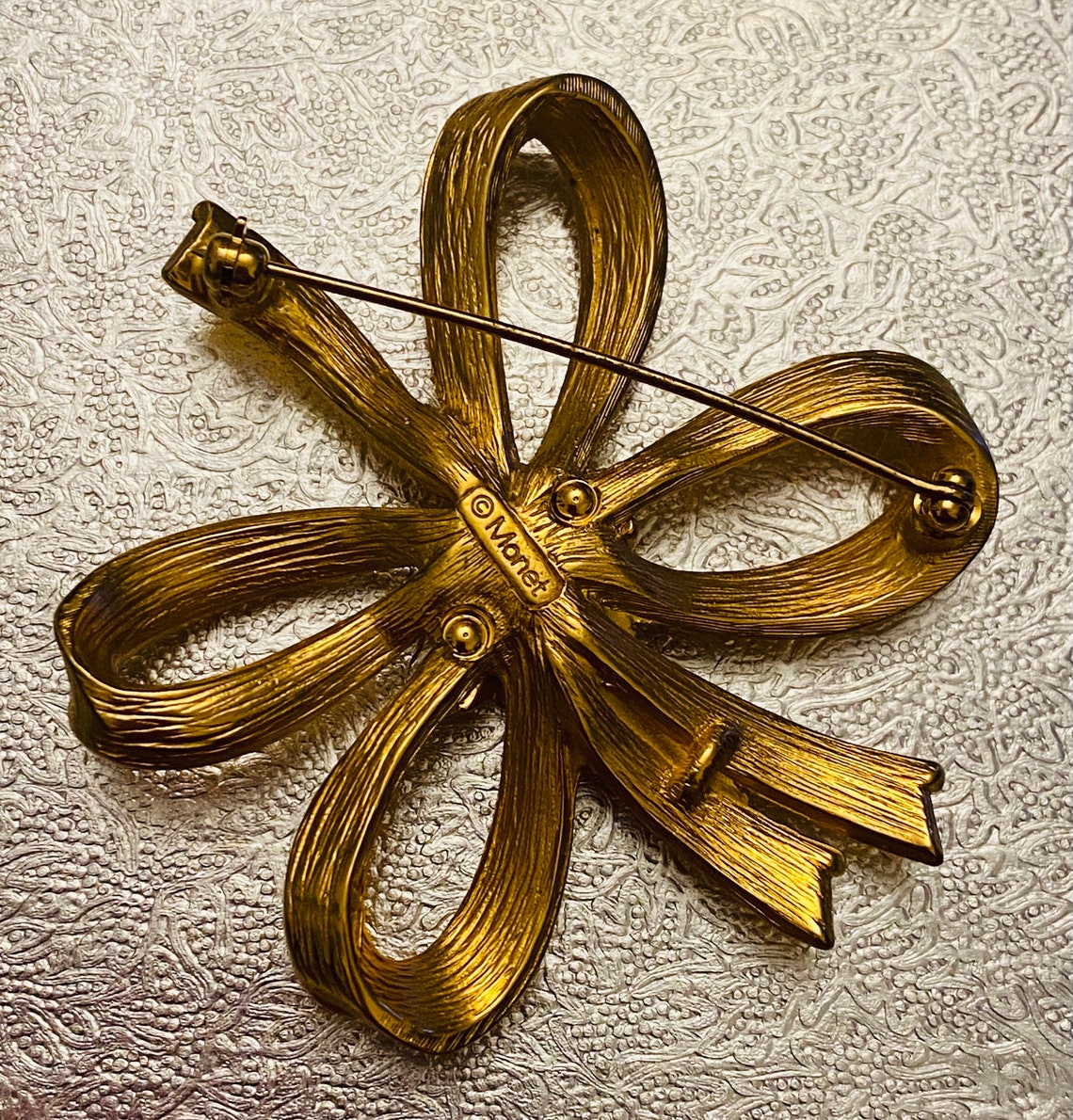 MONET Bow Brooch // Vintage Designer Jewellery 1960s - Etsy