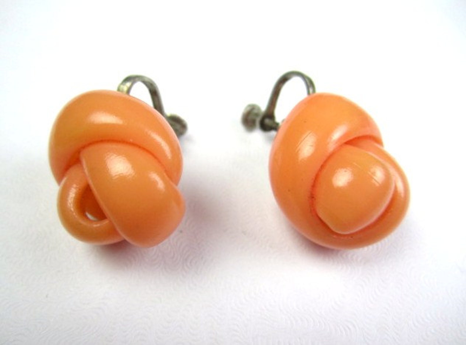 Celluloid Earrings, Coral Peach, 1930s Art Deco Vintage Jewelry - Etsy