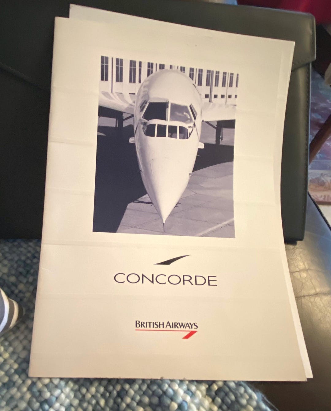 Concorde Flight Memorabilia, Black Leatherette Full Folder, Duty Free ...
