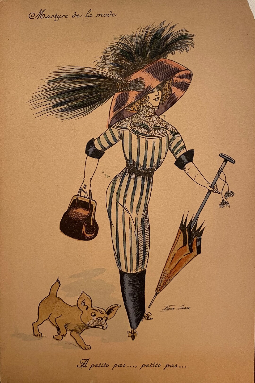 Xavier Sager Art Deco 1910s // French Bulldog, Ladies Fashion ...