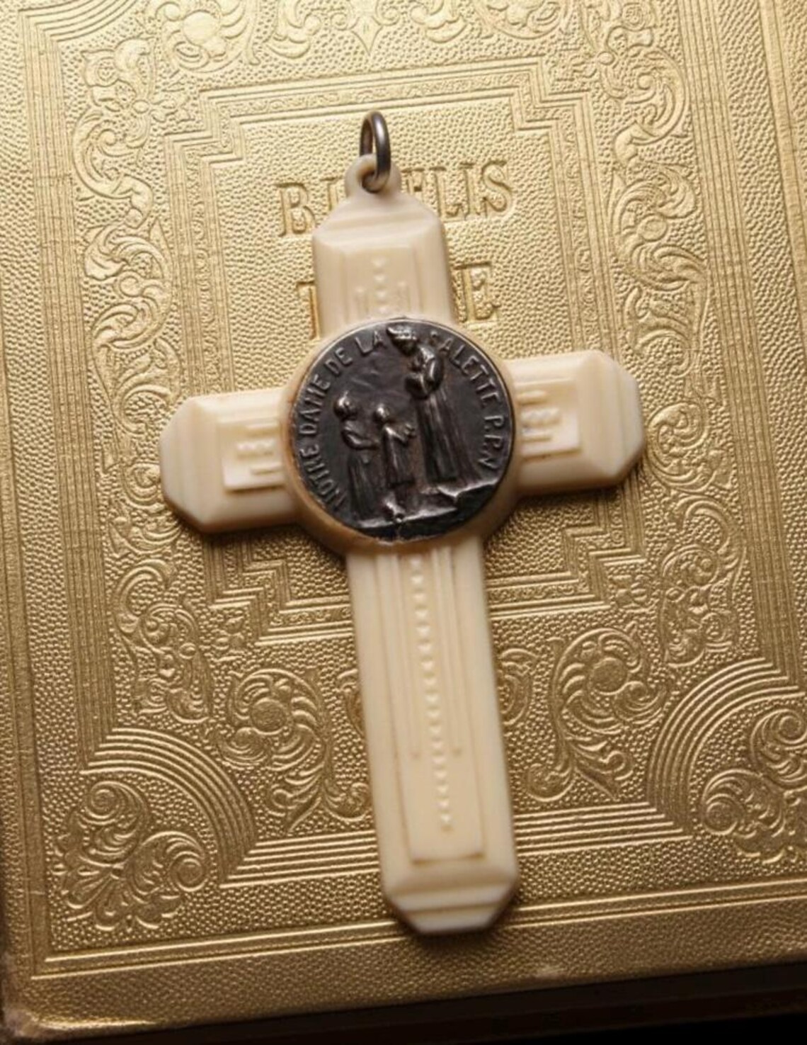 Art Deco French Bakelite Carved Cross, Religious Gift - Etsy