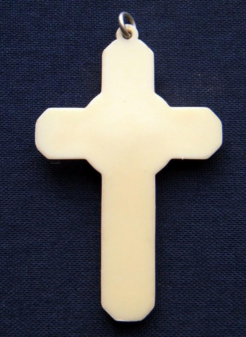 Art Deco French Bakelite Carved Cross, Religious Gift - Etsy