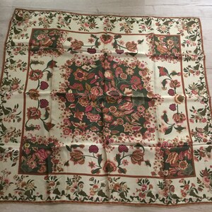 Beckford Silk Scarf Cornucopia Medieval Flowers Designer - Etsy