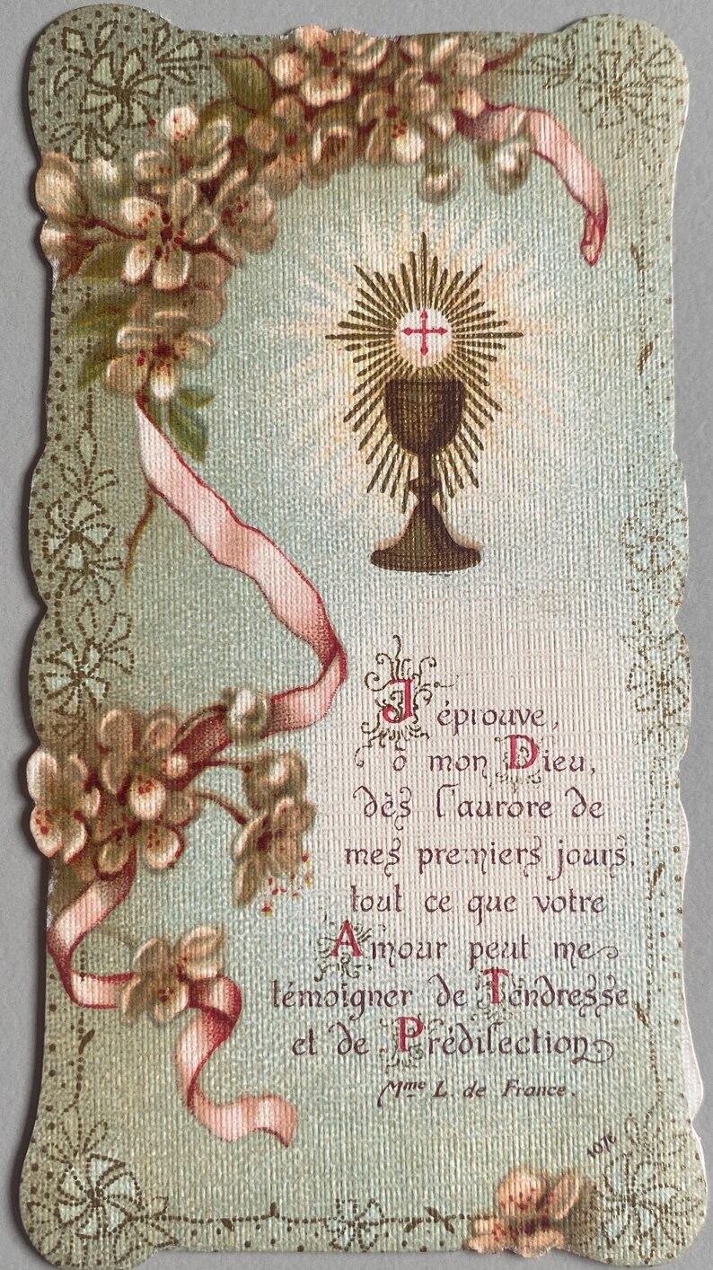 Die Cut Religious Prayer Card, Holy Communion, the Eucharist - Etsy