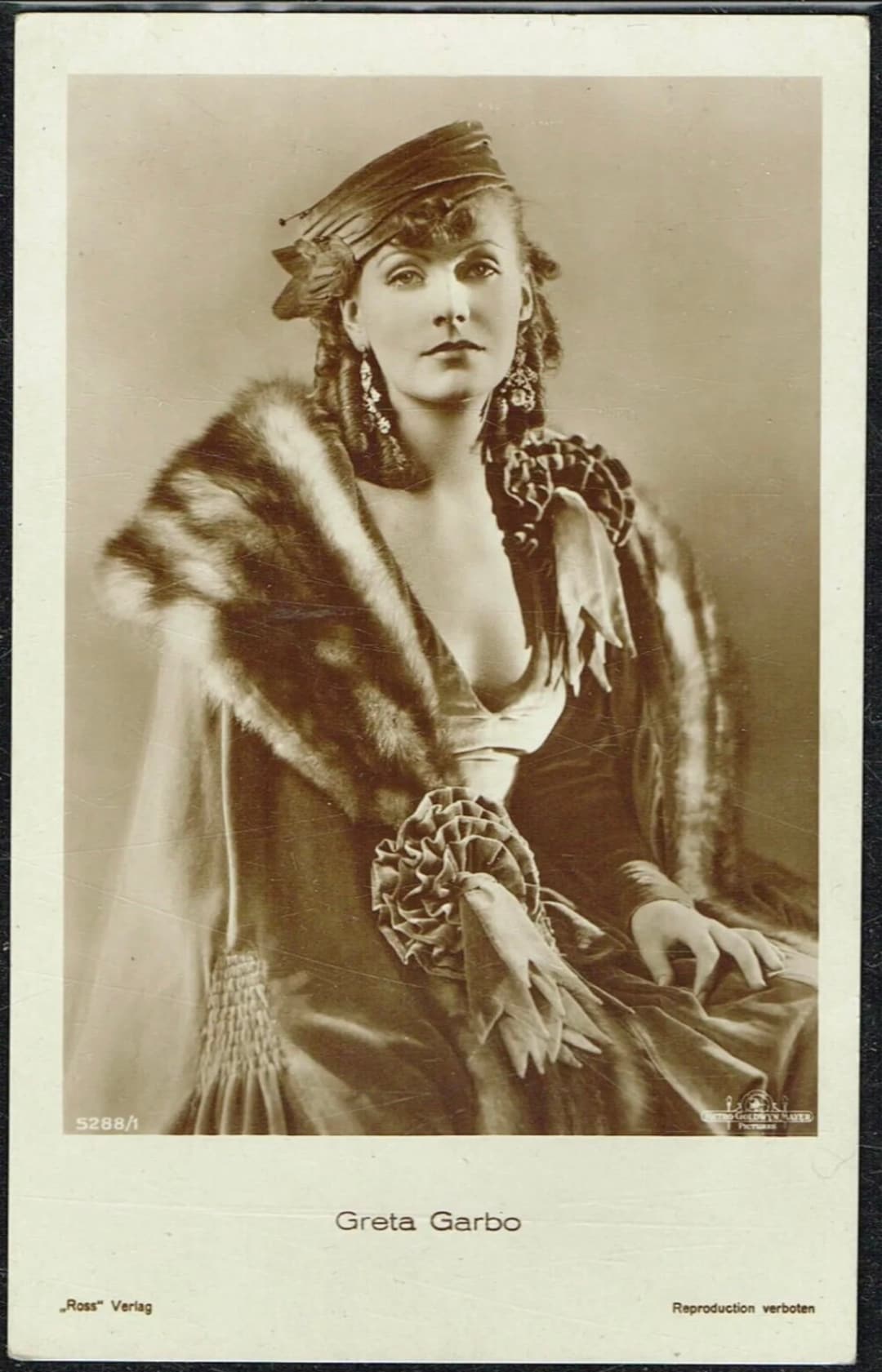 Greta Garbo Silent Film Era Postcard, Swedish American Actress // Real ...